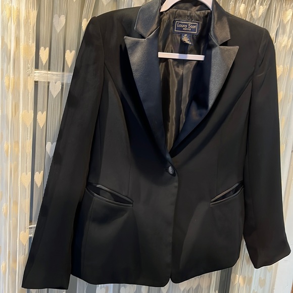 Laura Scott | Jackets & Coats | Laura Scott Petite Black Suit Jacket ...